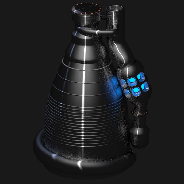 rocket thruster obj