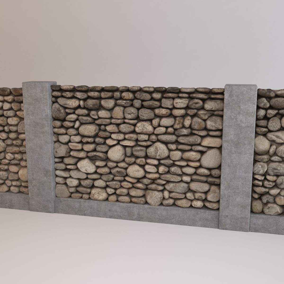 3d model modular rock wall
