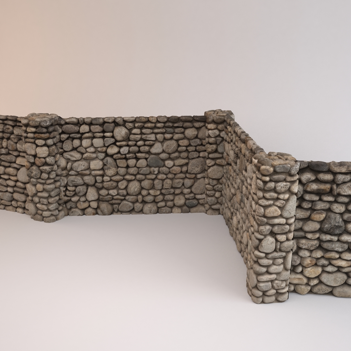 3d model modular rock wall