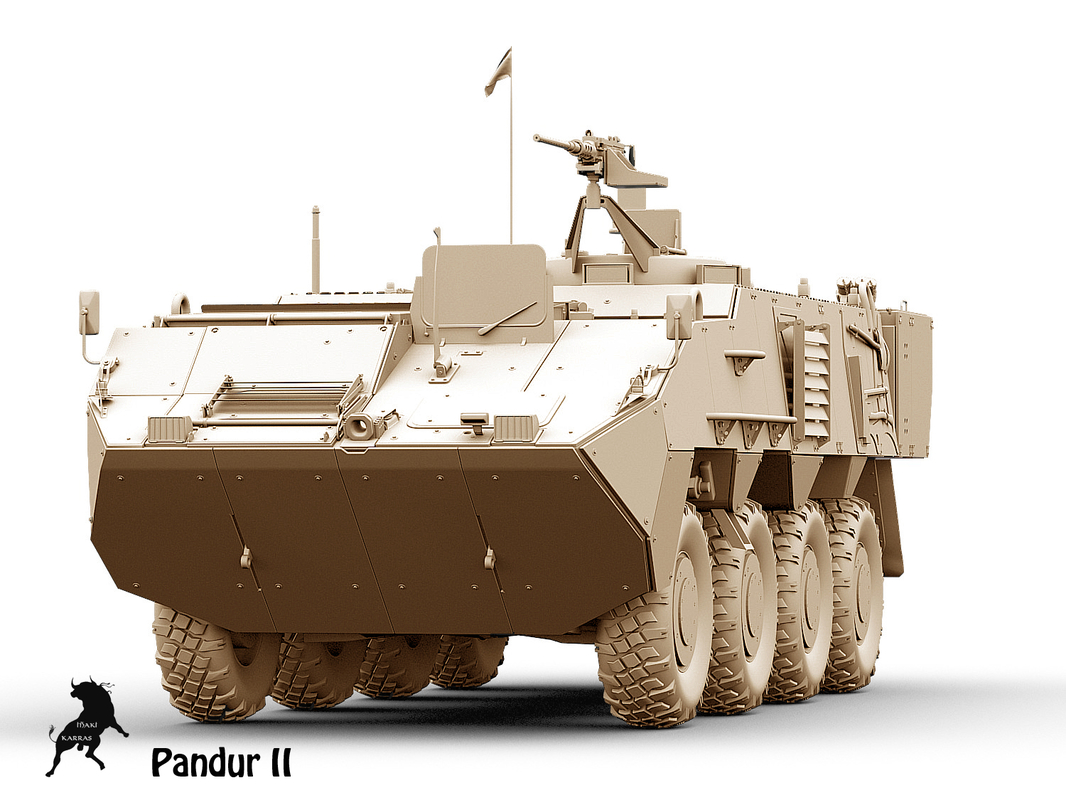 3d model pandur tank