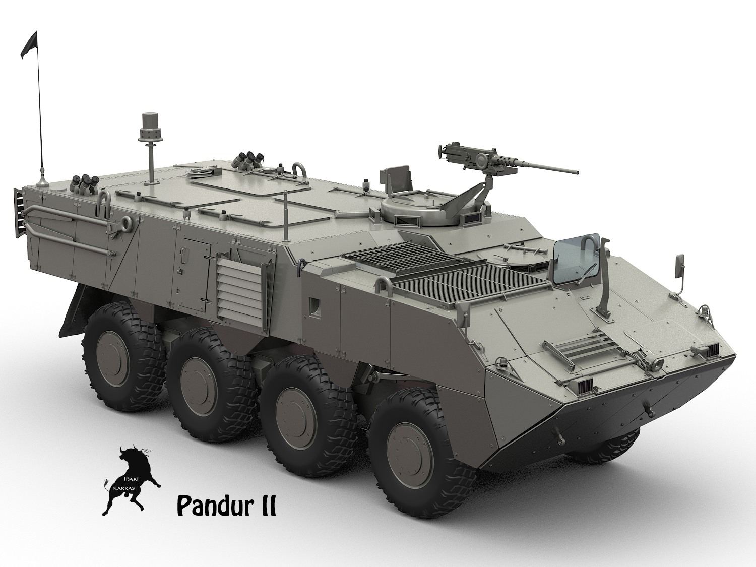3d model pandur tank