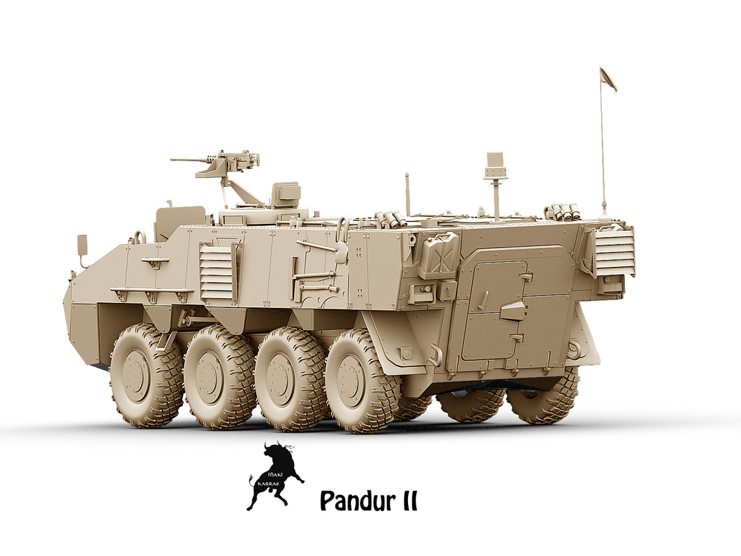 3d model pandur tank