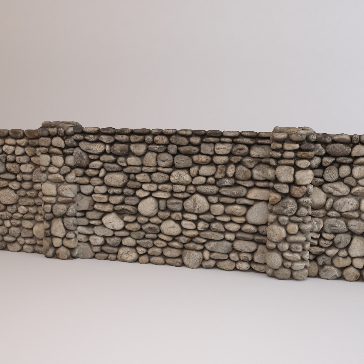 3d model modular rock wall