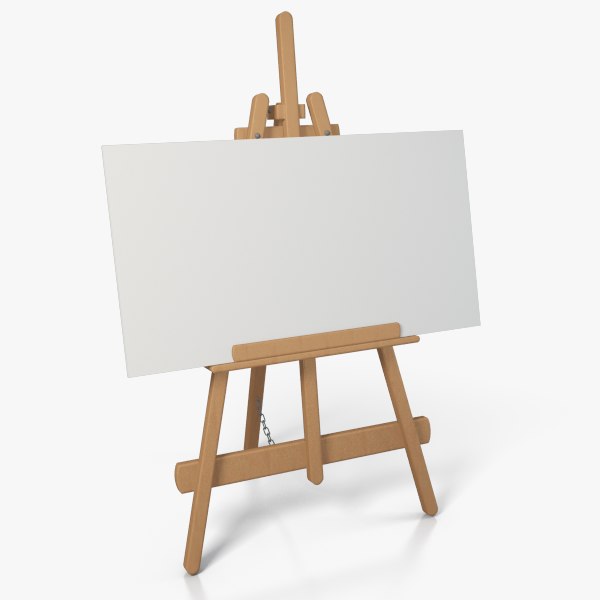 3d easel modeled gallery