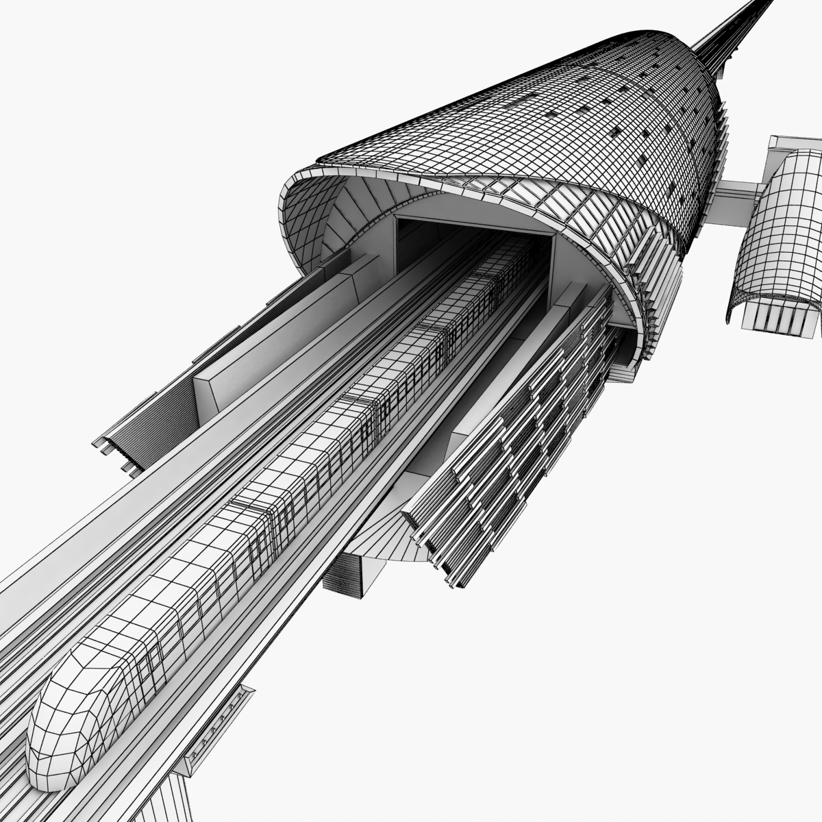 dubai metro train 3d max