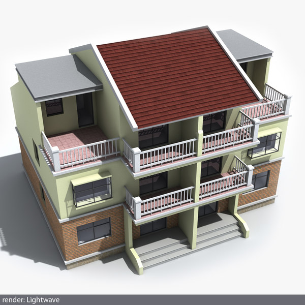 3d residential house 03 model