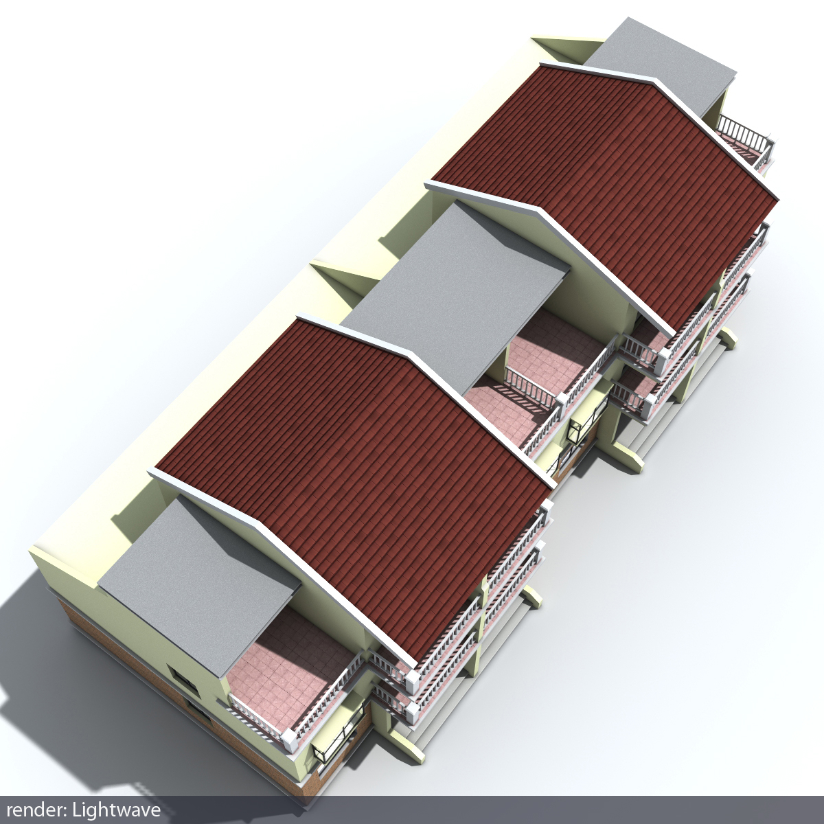 3d residential house 03 model