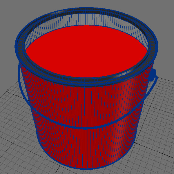 3d model paint bucket