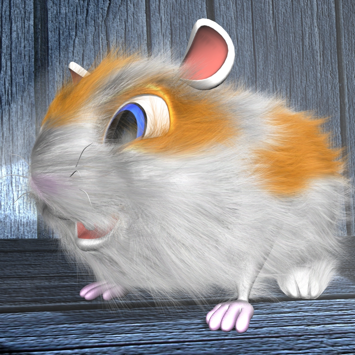 3d cute hamster ged model