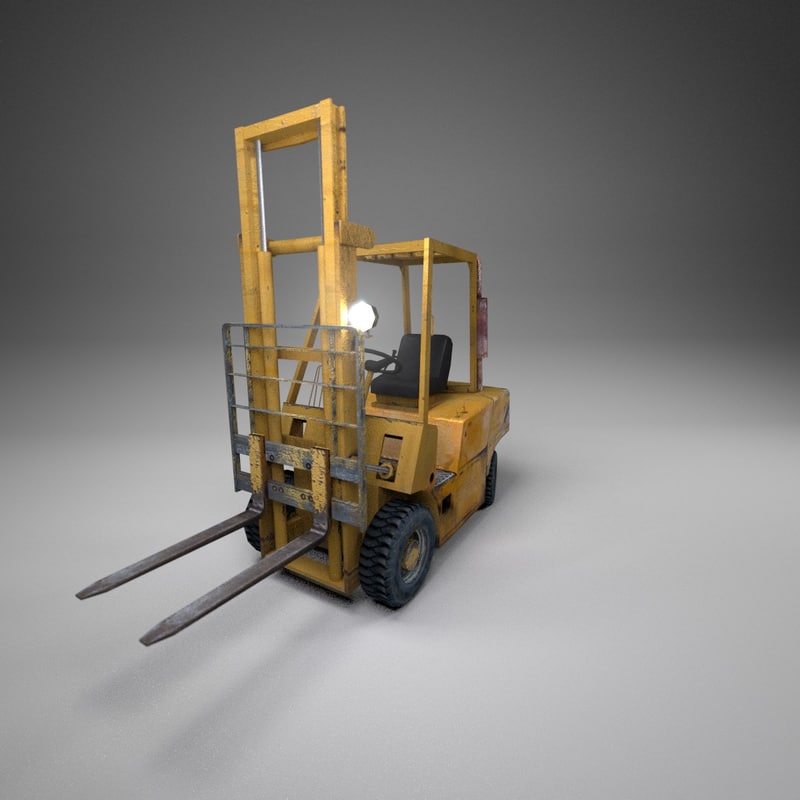 3d forklift realistic model