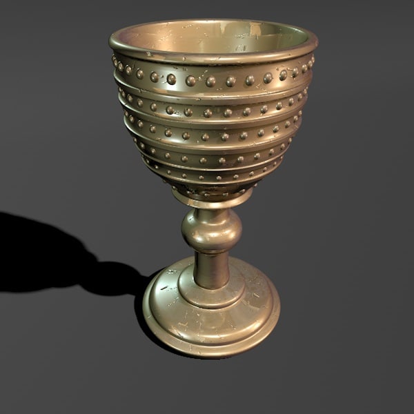 Knights templar obsidian chalice 3D - TurboSquid 1569578