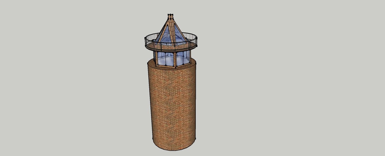 beacon lighthouse minaret light 3d model