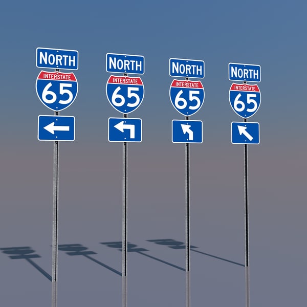interstate 65 signs alabama c4d