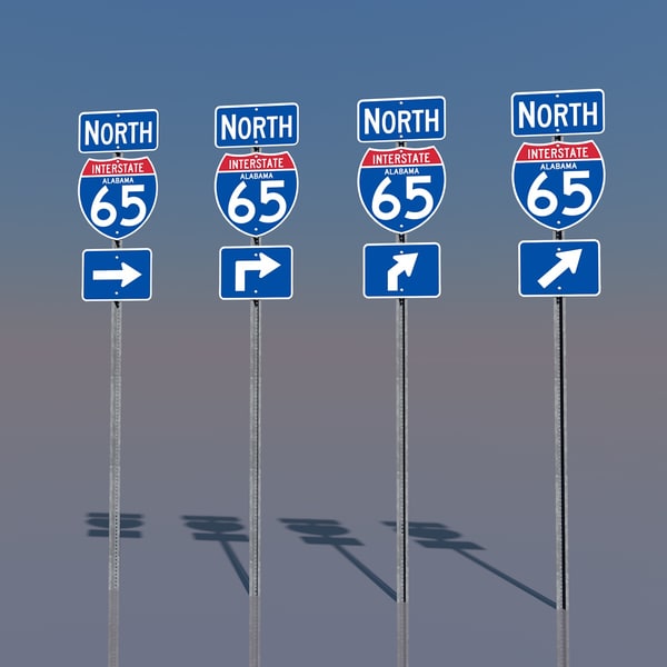 interstate 65 signs alabama c4d