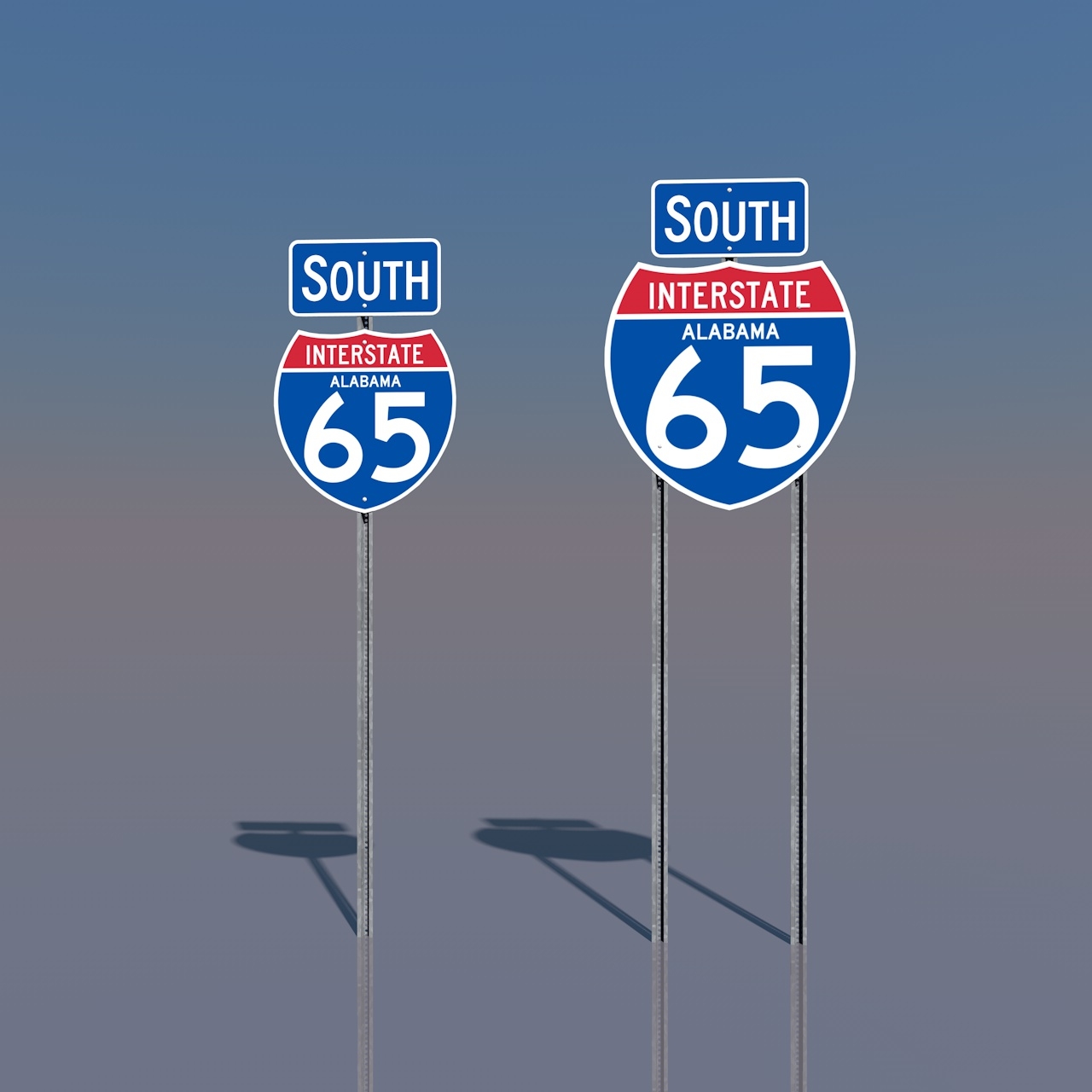 interstate 65 signs alabama c4d