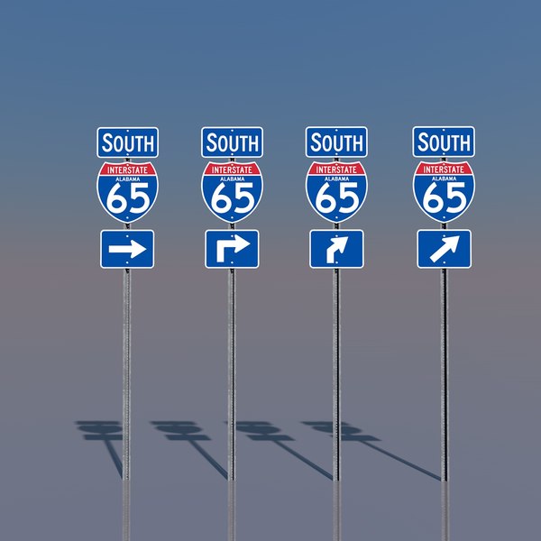 interstate 65 signs alabama c4d