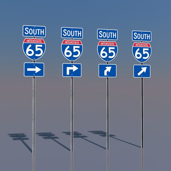 interstate 65 signs alabama c4d