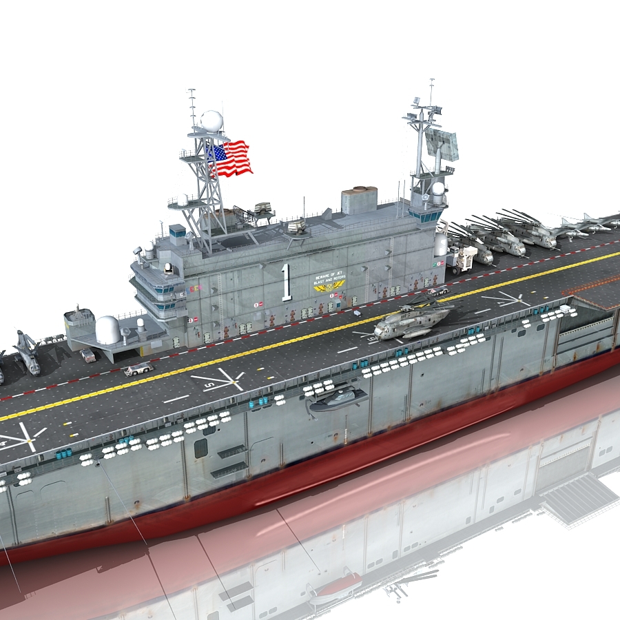 3d model uss tarawa lha 1