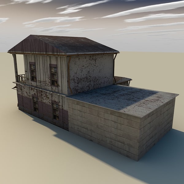weathered house s buildings max free