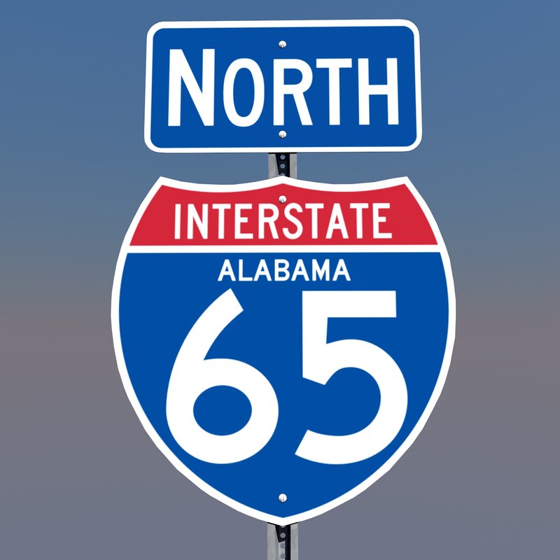 interstate 65 signs alabama c4d