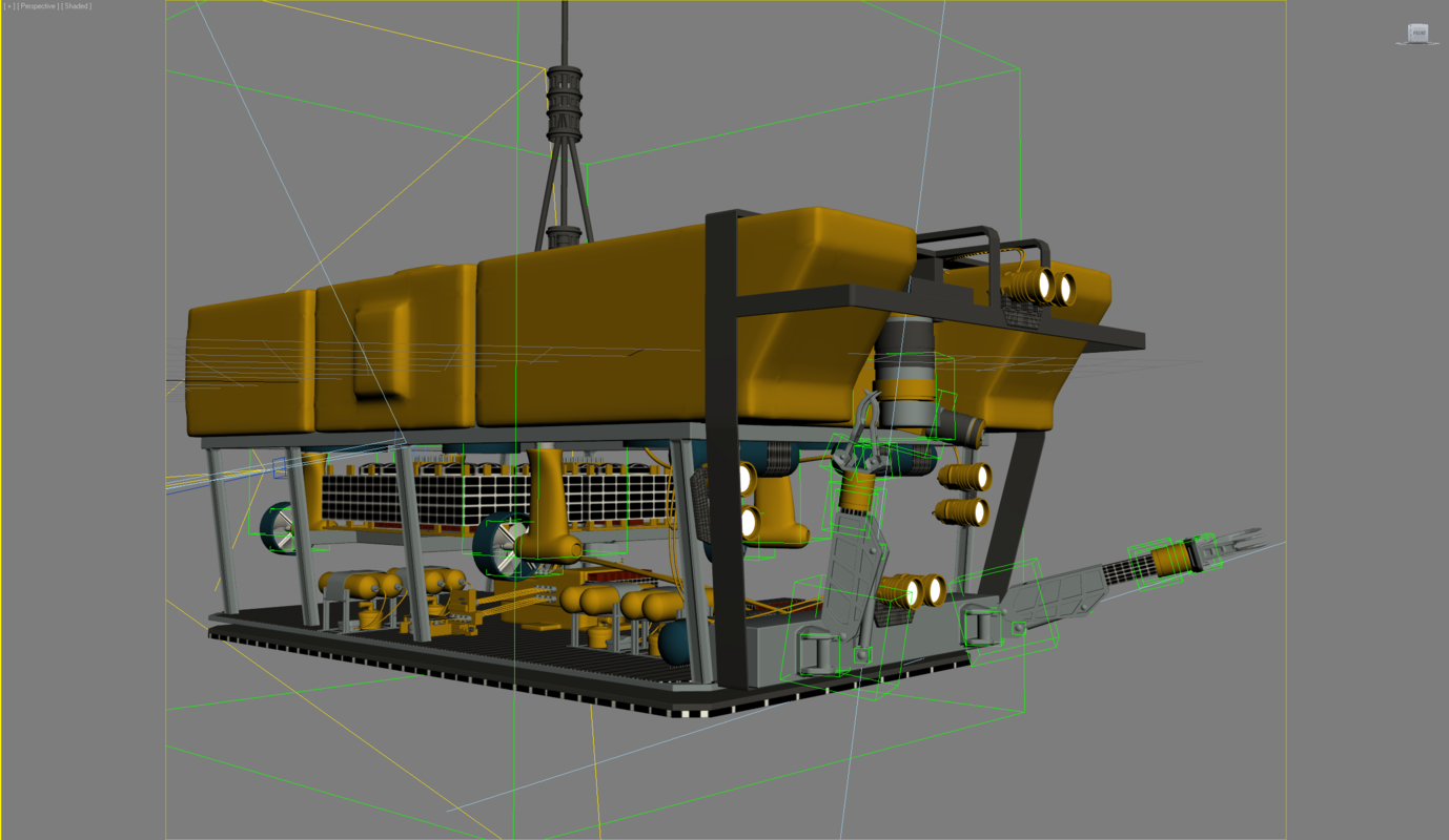 3d model rov submarine