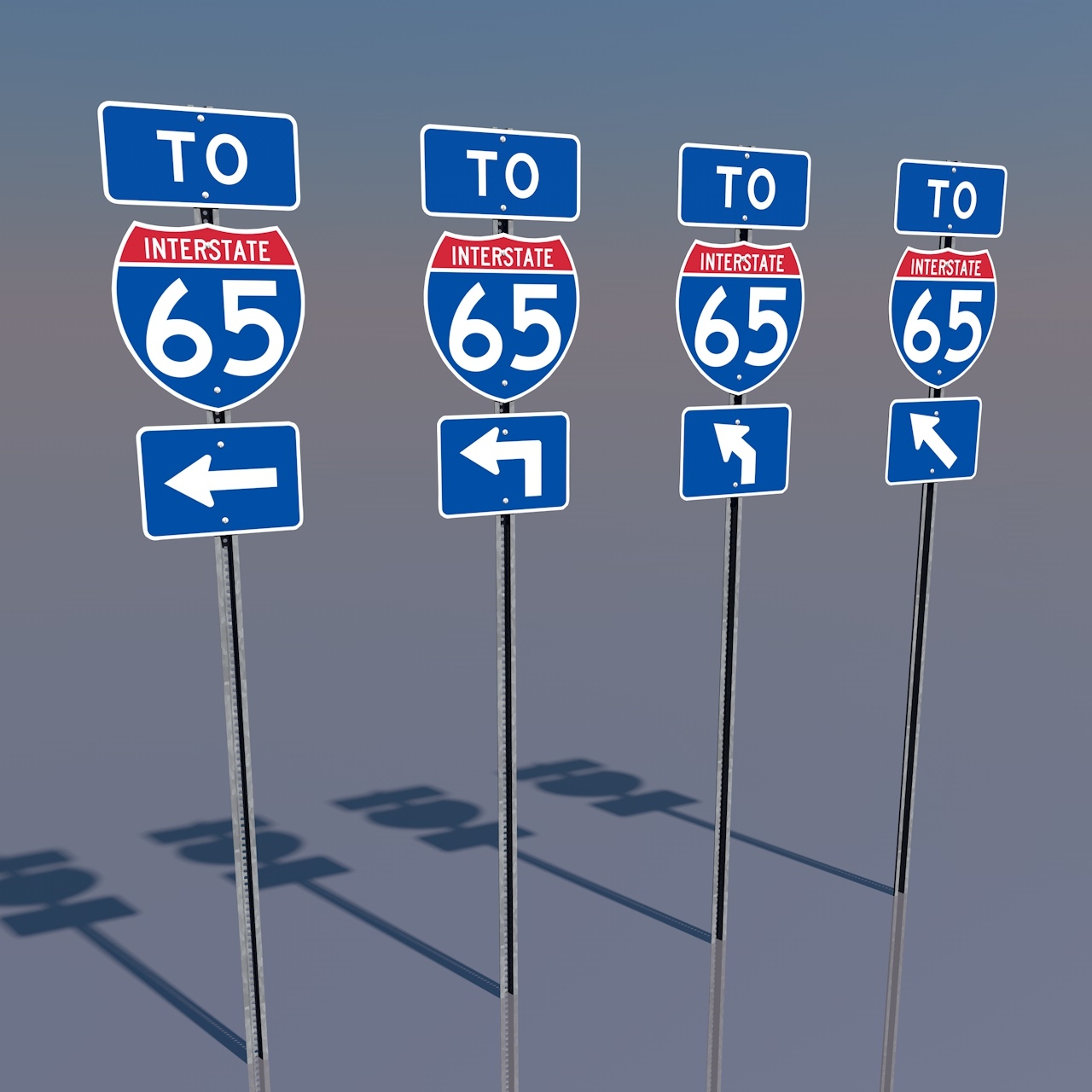 interstate 65 signs alabama c4d