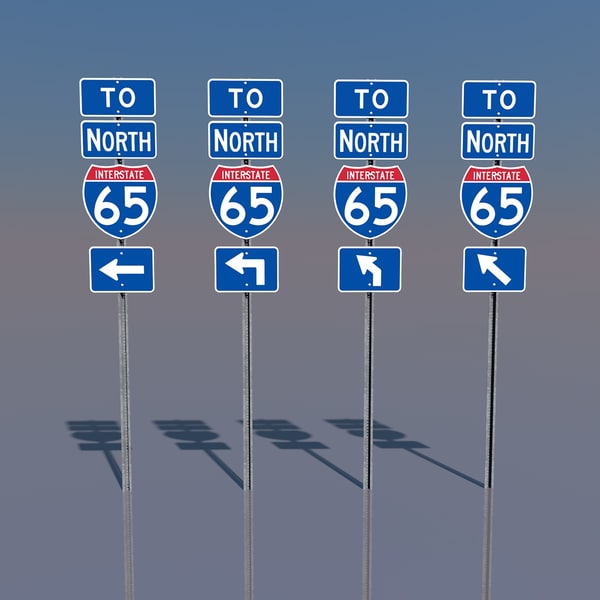 interstate 65 signs alabama c4d