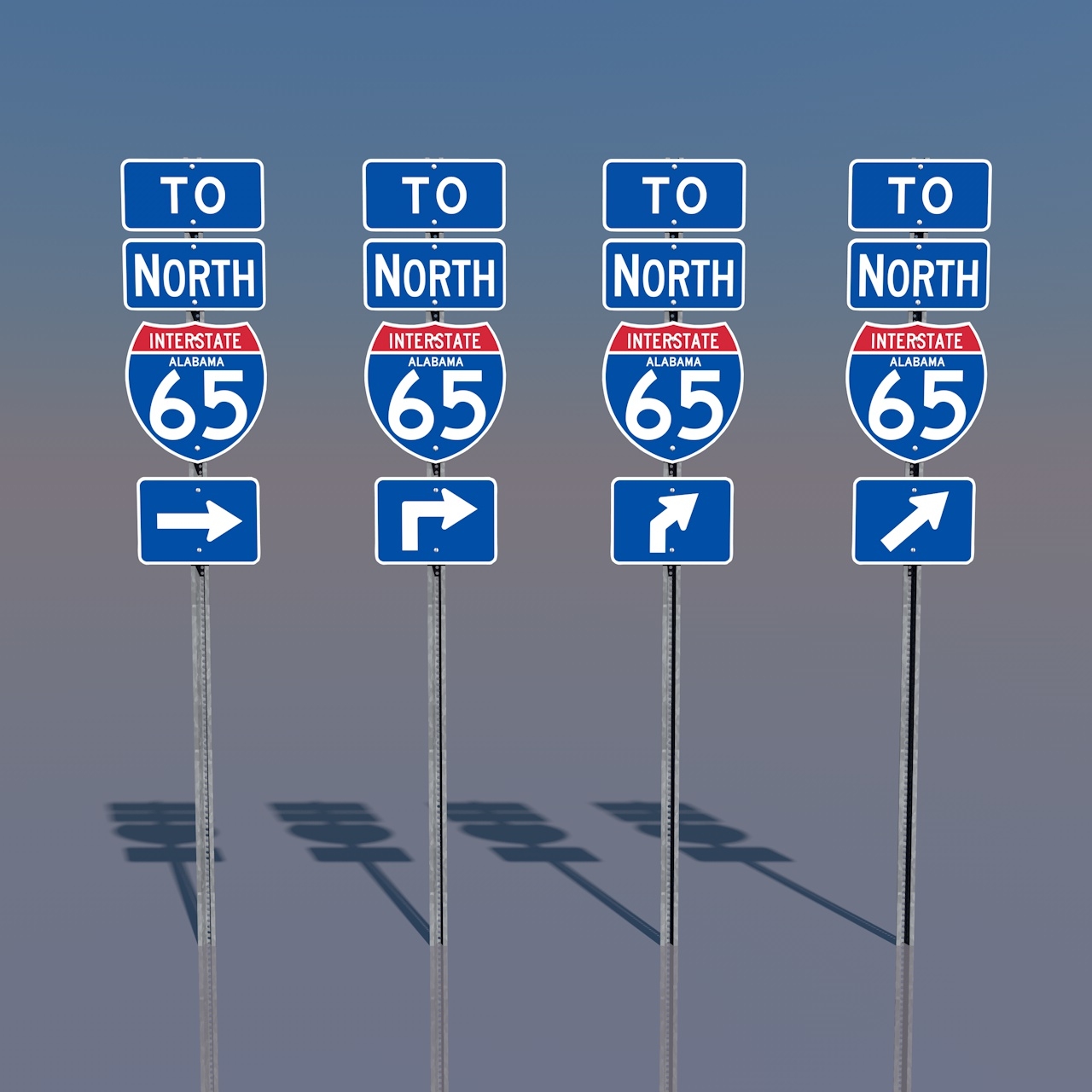 interstate 65 signs alabama c4d