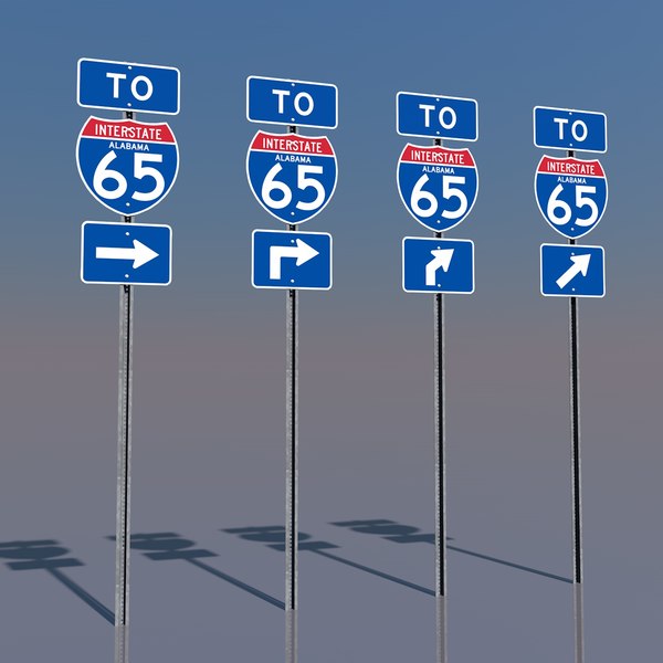 interstate 65 signs alabama c4d