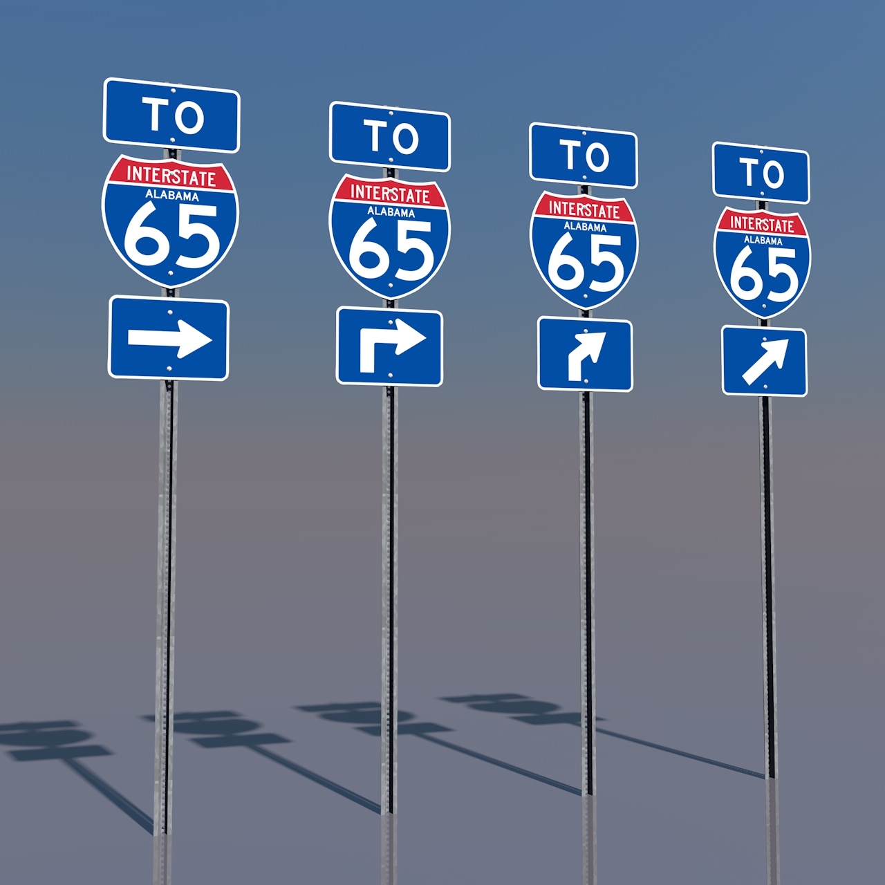 interstate 65 signs alabama c4d