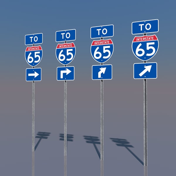 interstate 65 signs alabama c4d