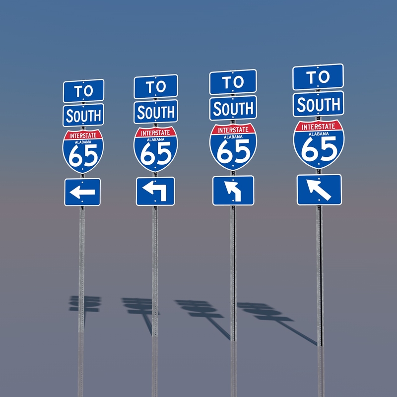 interstate 65 signs alabama c4d