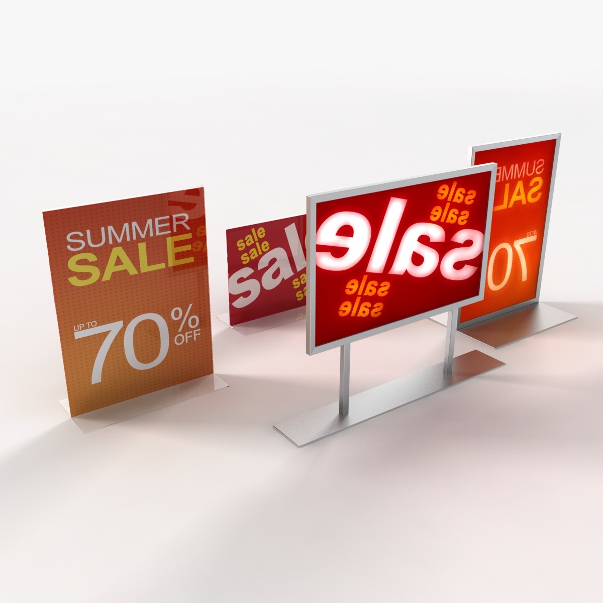 retail display signage 01 3d max