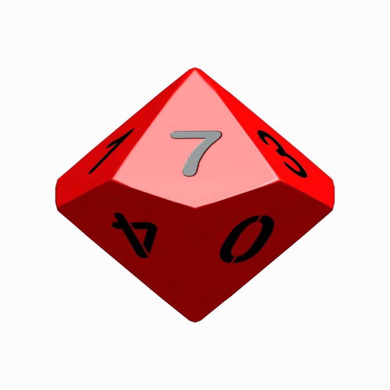 3d sided dice model