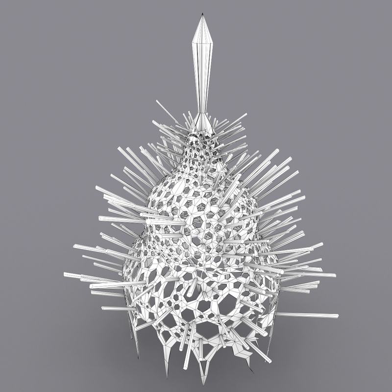 3d model ernst microscopic creatures cyrtoidea