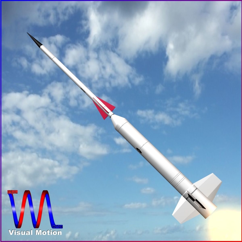 navy sounding rocket nike 3d model