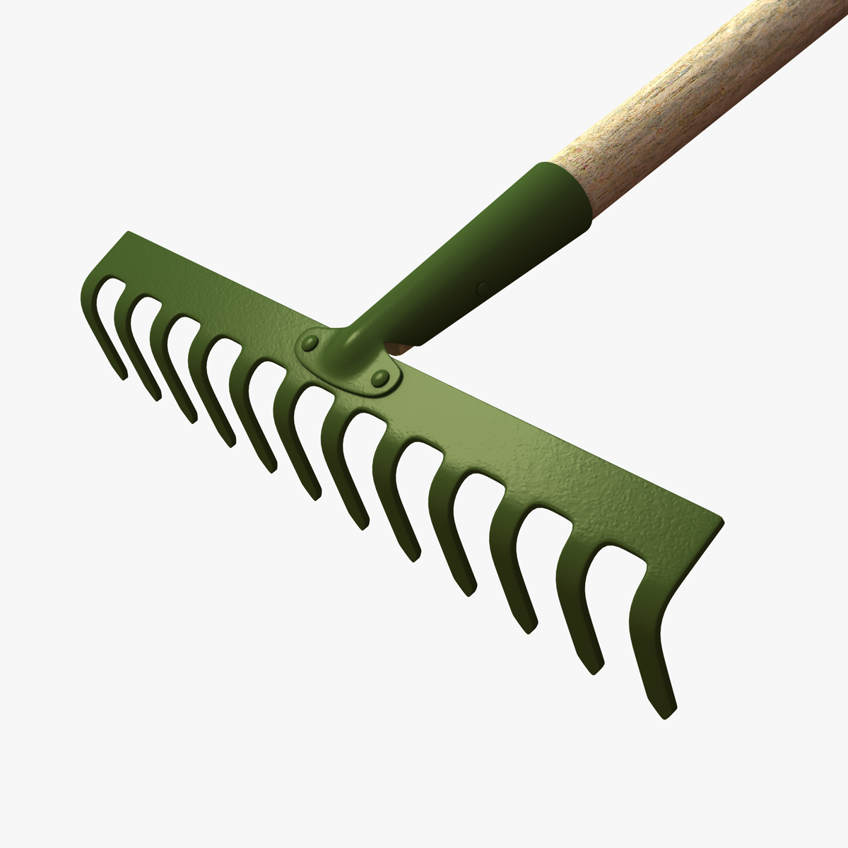 garden rake 3d obj