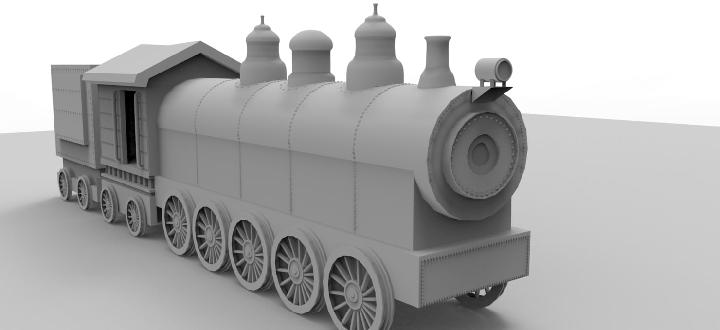 train 3d model