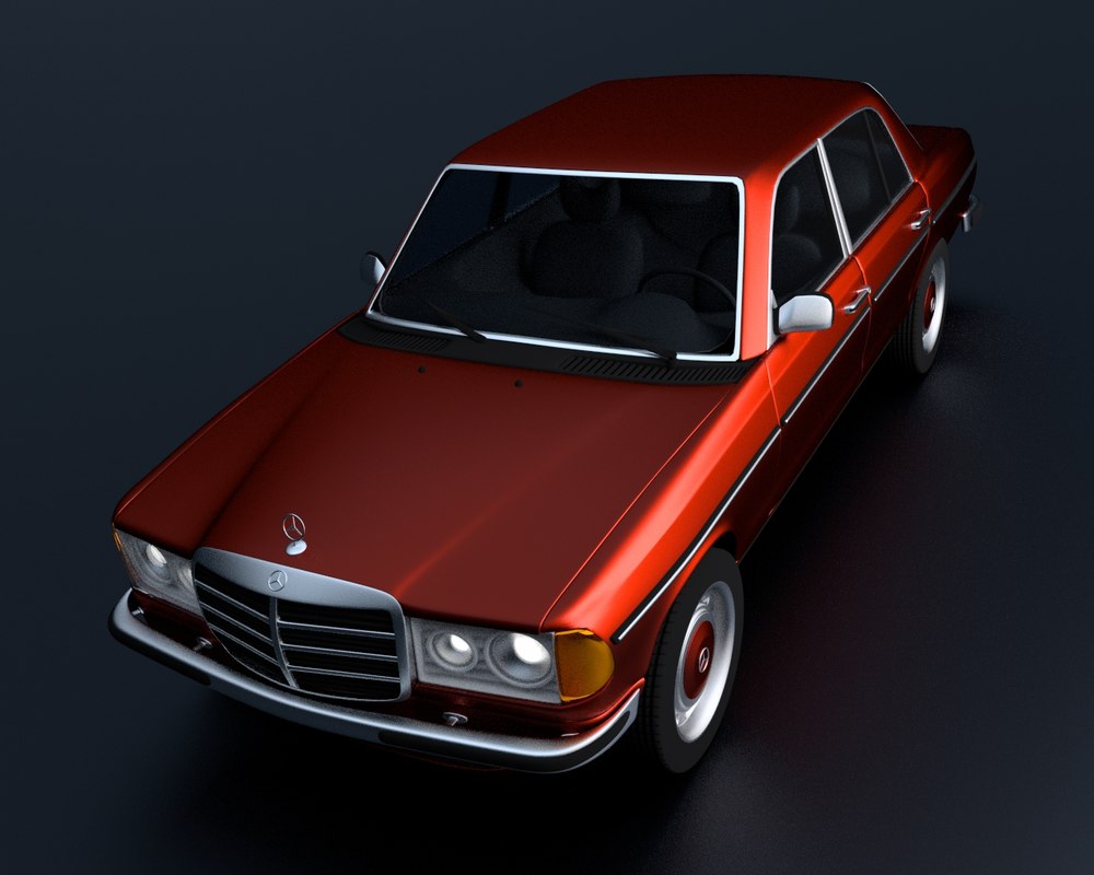 mercedes w123 3d model