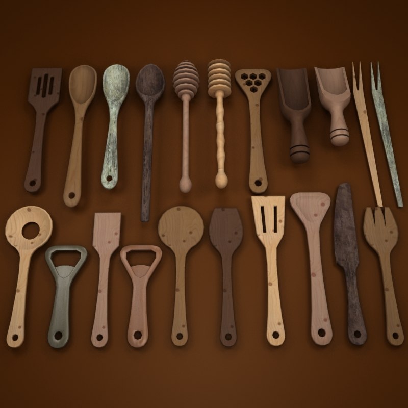 set spoons 3d model