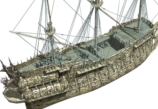 3d flying dutchman ship pirates model