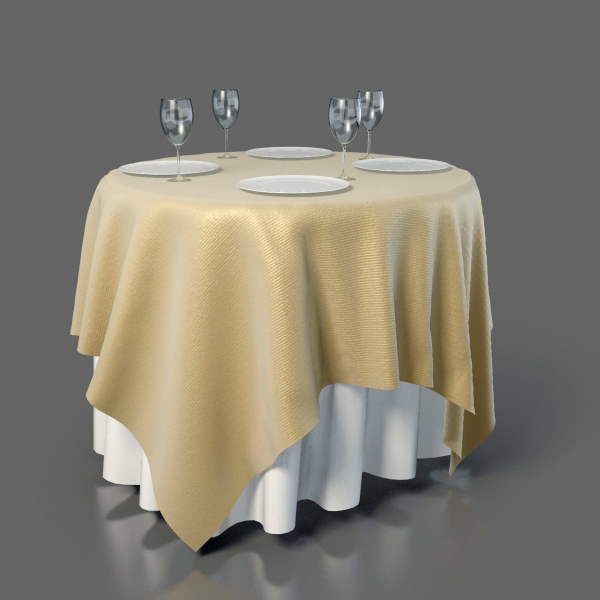 3d tablecloth table