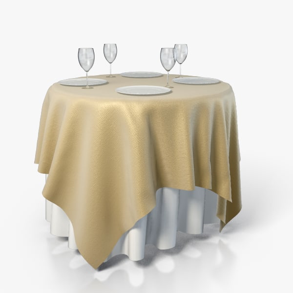 3d tablecloth table