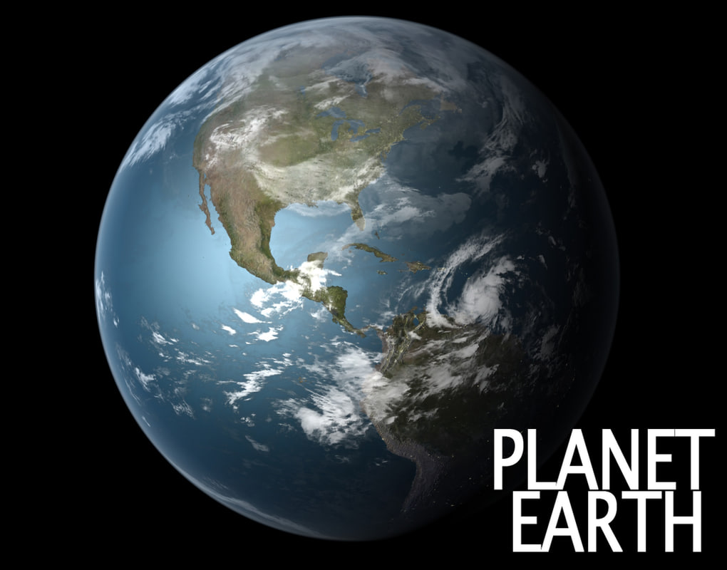 3d model universe earth planet