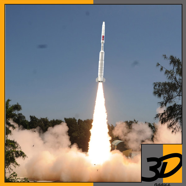 taepodong-2 missile 3d model