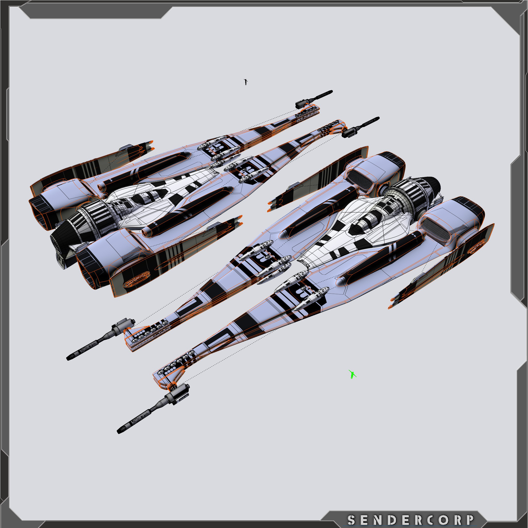 star starship 3d model