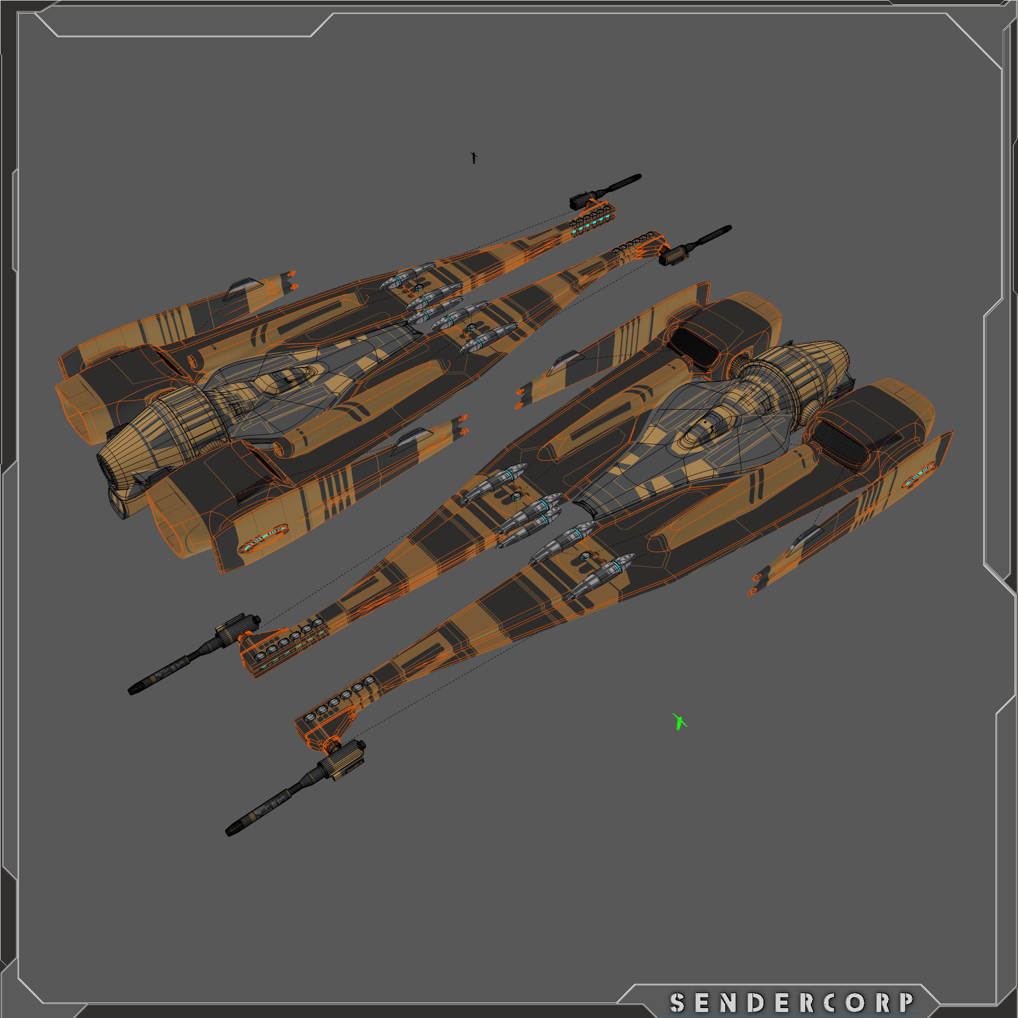 star starship 3d model