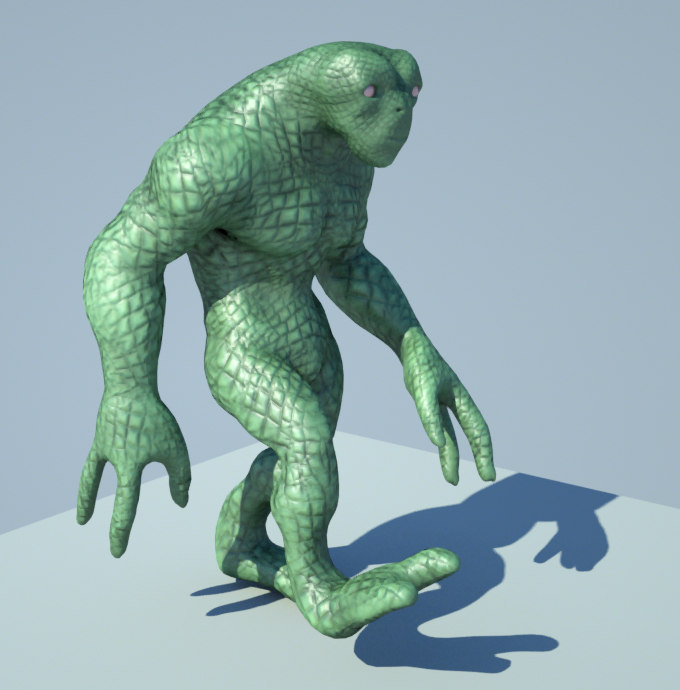 3d ma rig reptile alien