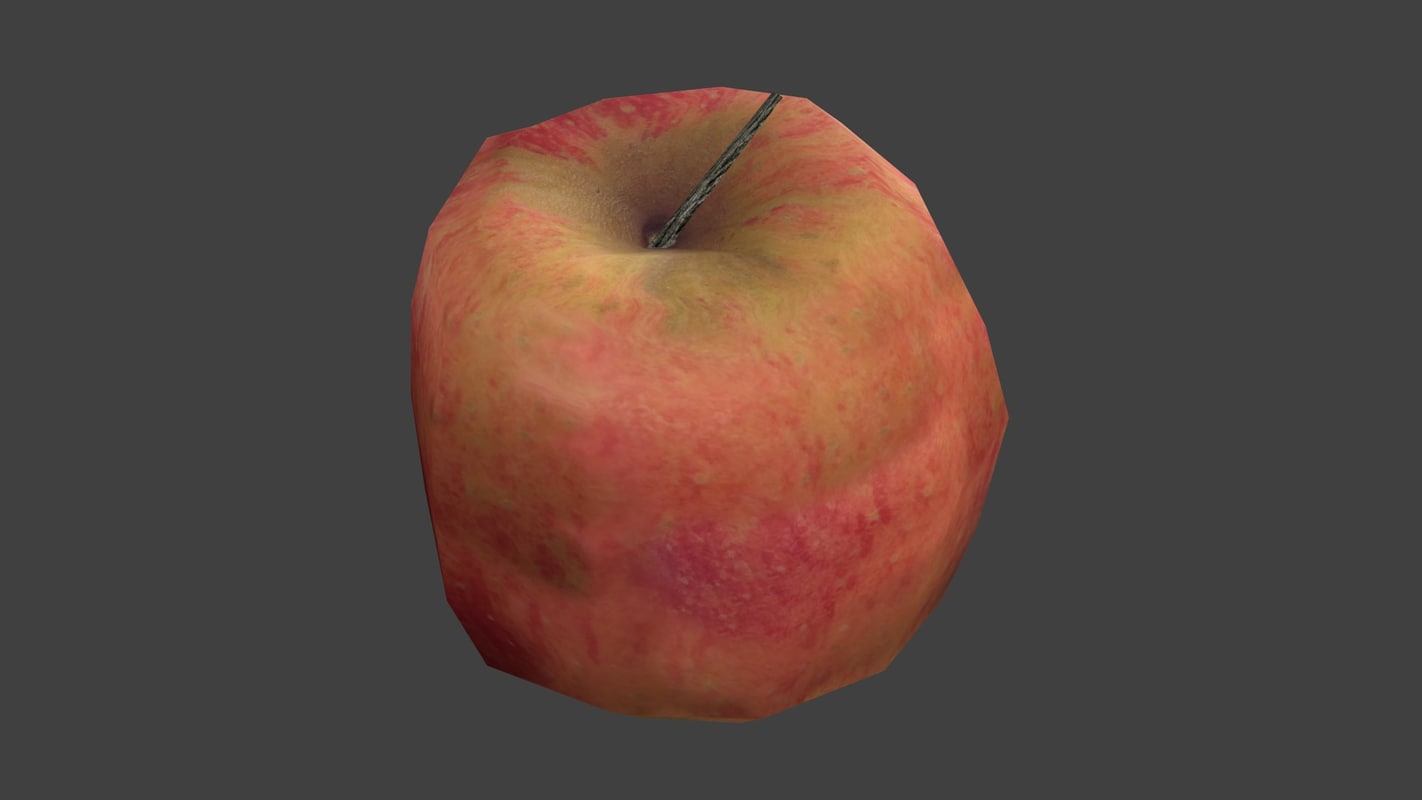 3d obj asset apple