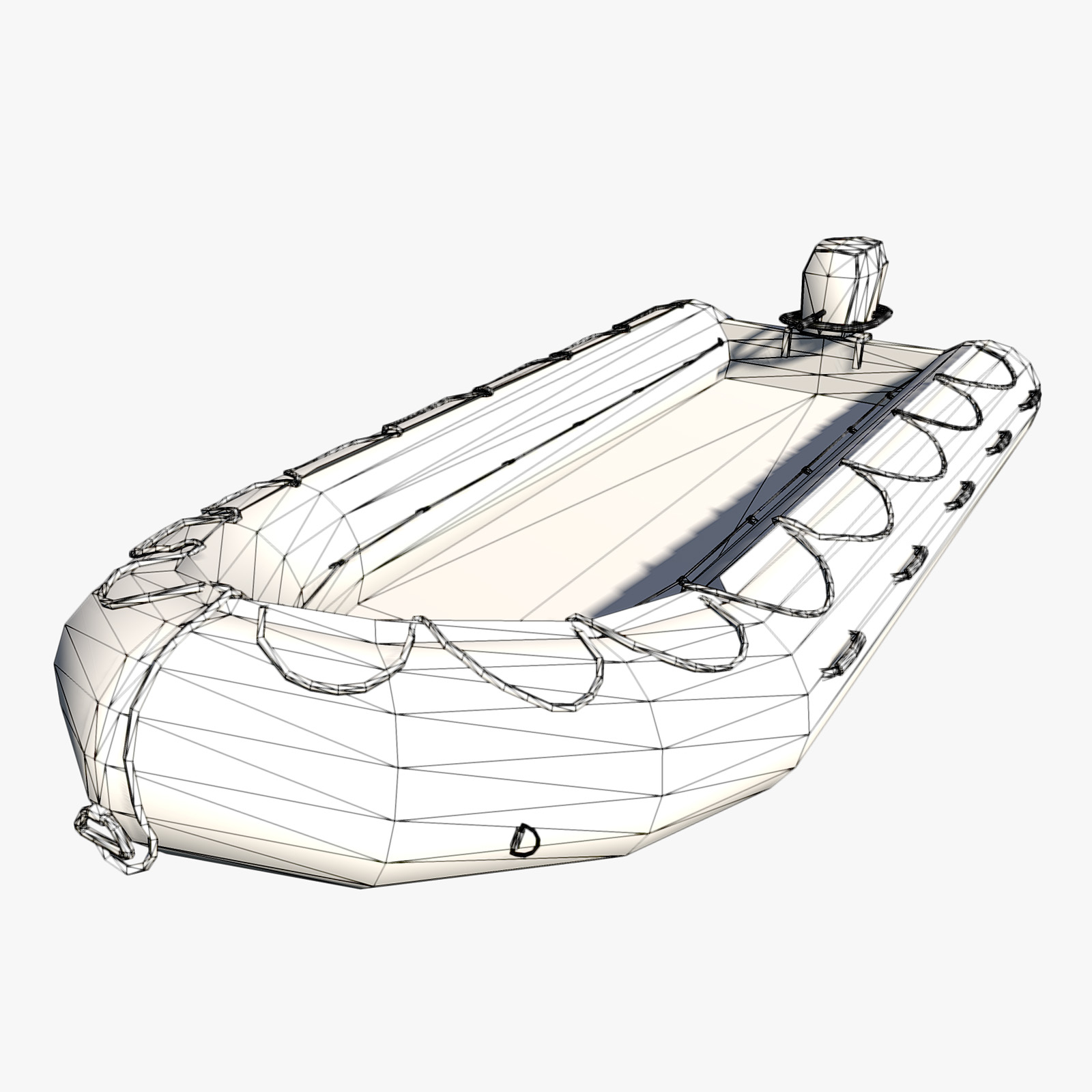 combat rubber raiding craft 3d model